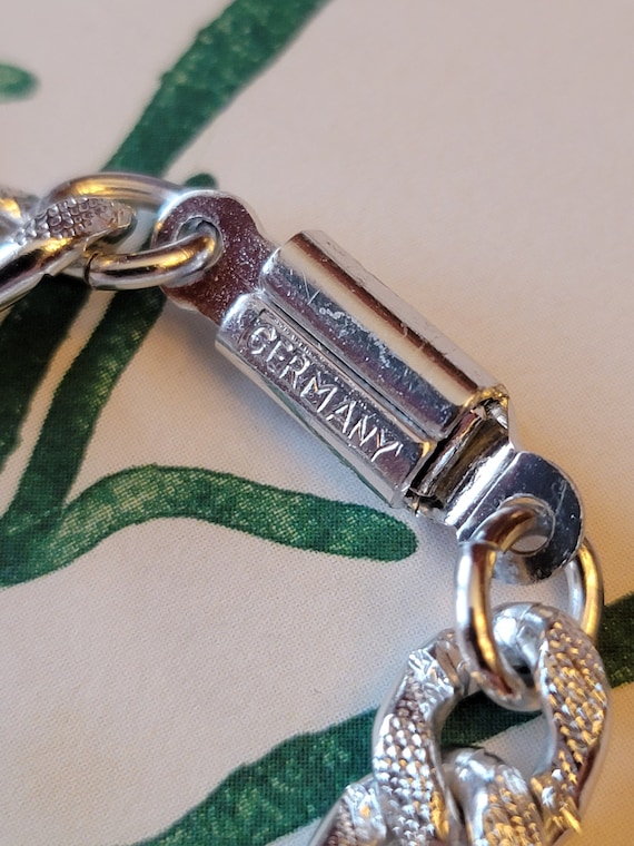 Vintage Alligator Gar Scale Charm Bracelet - Gem