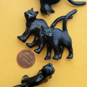 ONE Vintage Mini BLACK CAT (1pc) Semi-soft Plastic Vinyl Halloween ...