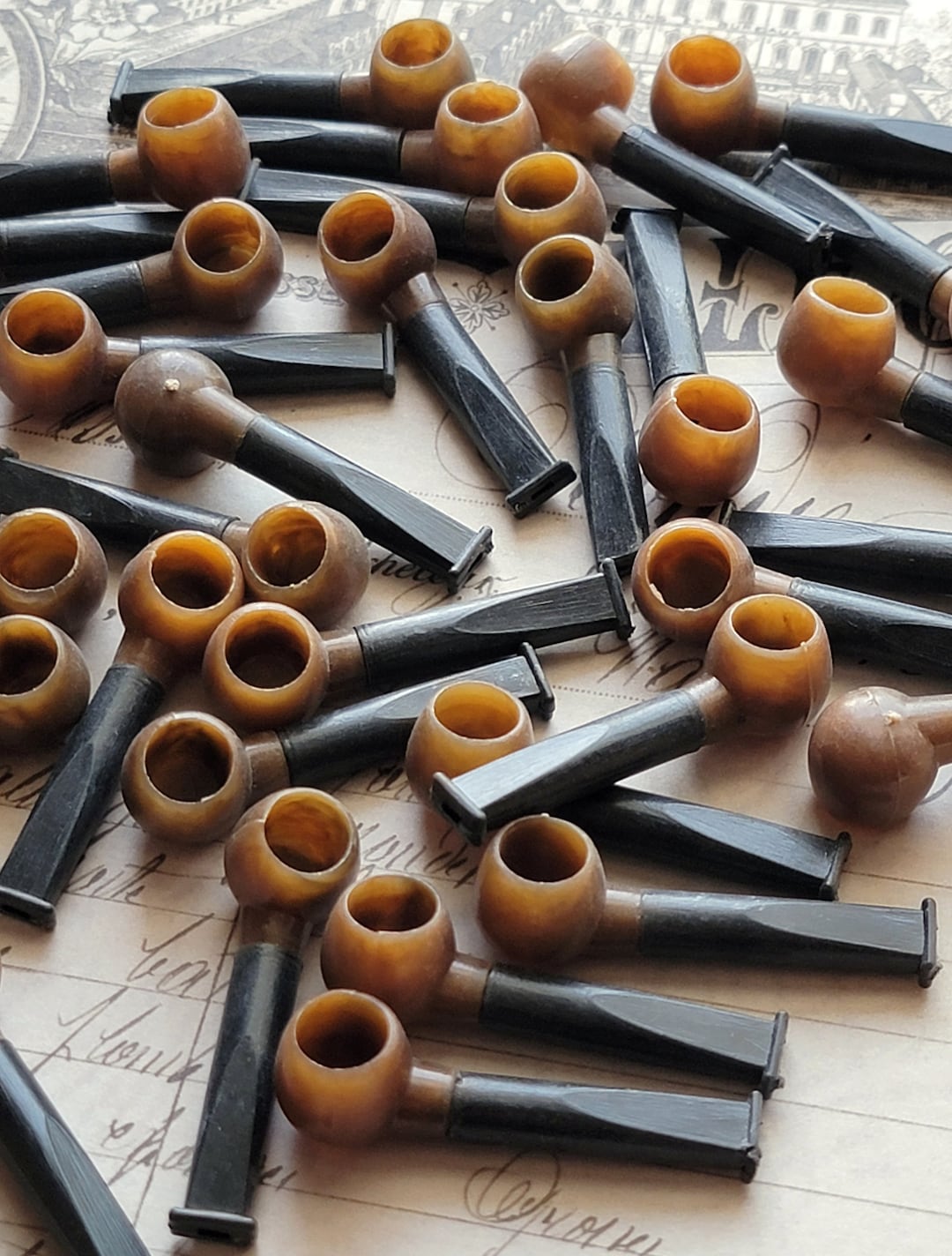 5 Vintage Miniature Plastic Toy Pipes Mini 1.75 - Etsy