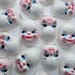 6 Vintage Rabbit Faces Plastic Bunny (6pcs) Kitsch Doll Parts White ...