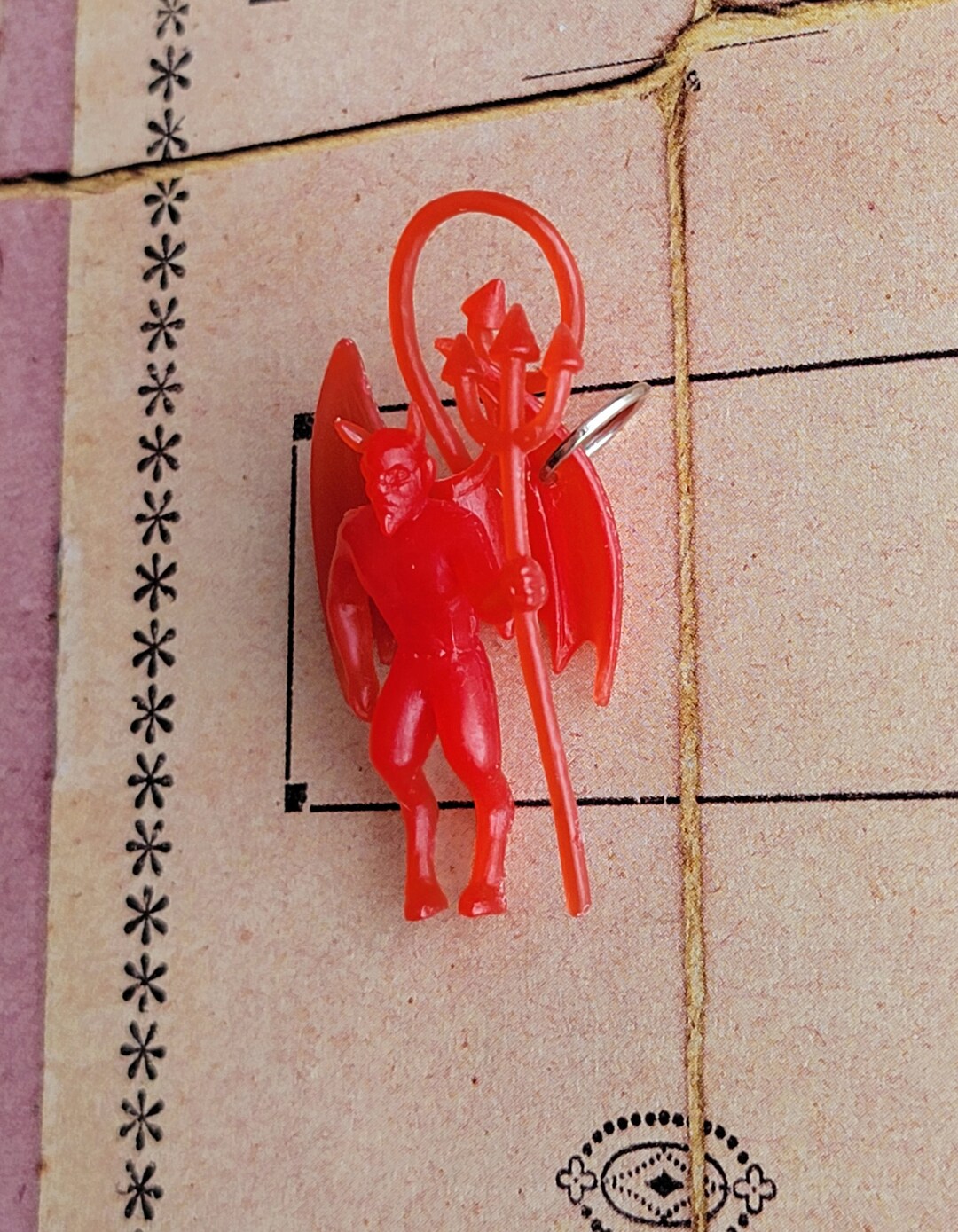 Vintage Plastic Red Devil Charm Cocktail Marker Accoutrements Mini ...