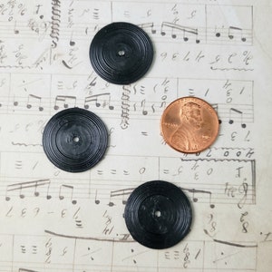 3 Vintage Miniature Plastic Records Tiny Vinyls Dollhouse Accessories ...