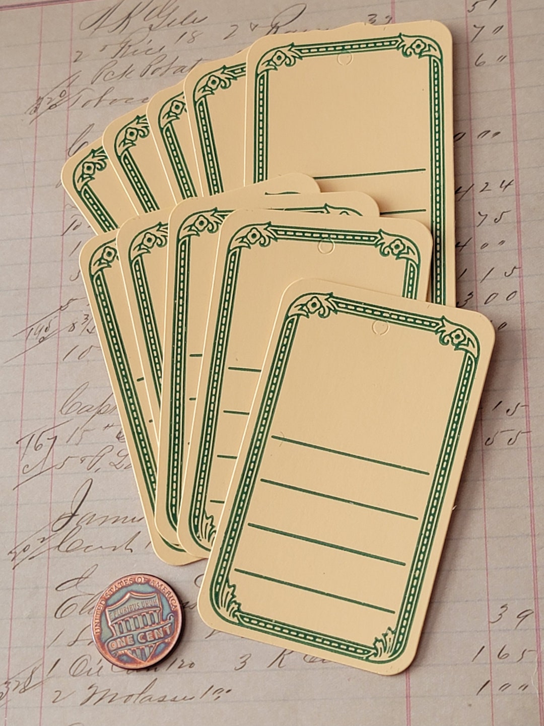 10 Vintage Mercantile Boutique Paper Tags Price Tags Early 2000s - Etsy