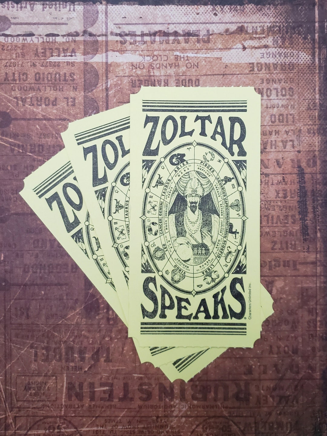 3 Zoltar Speaks Authentic Fortune Tickets Paper Fortunes Fortune Teller ...