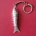 Vintage Articulated Tin Fish Keychain Silvertone Jointed Wiggle Fish ...