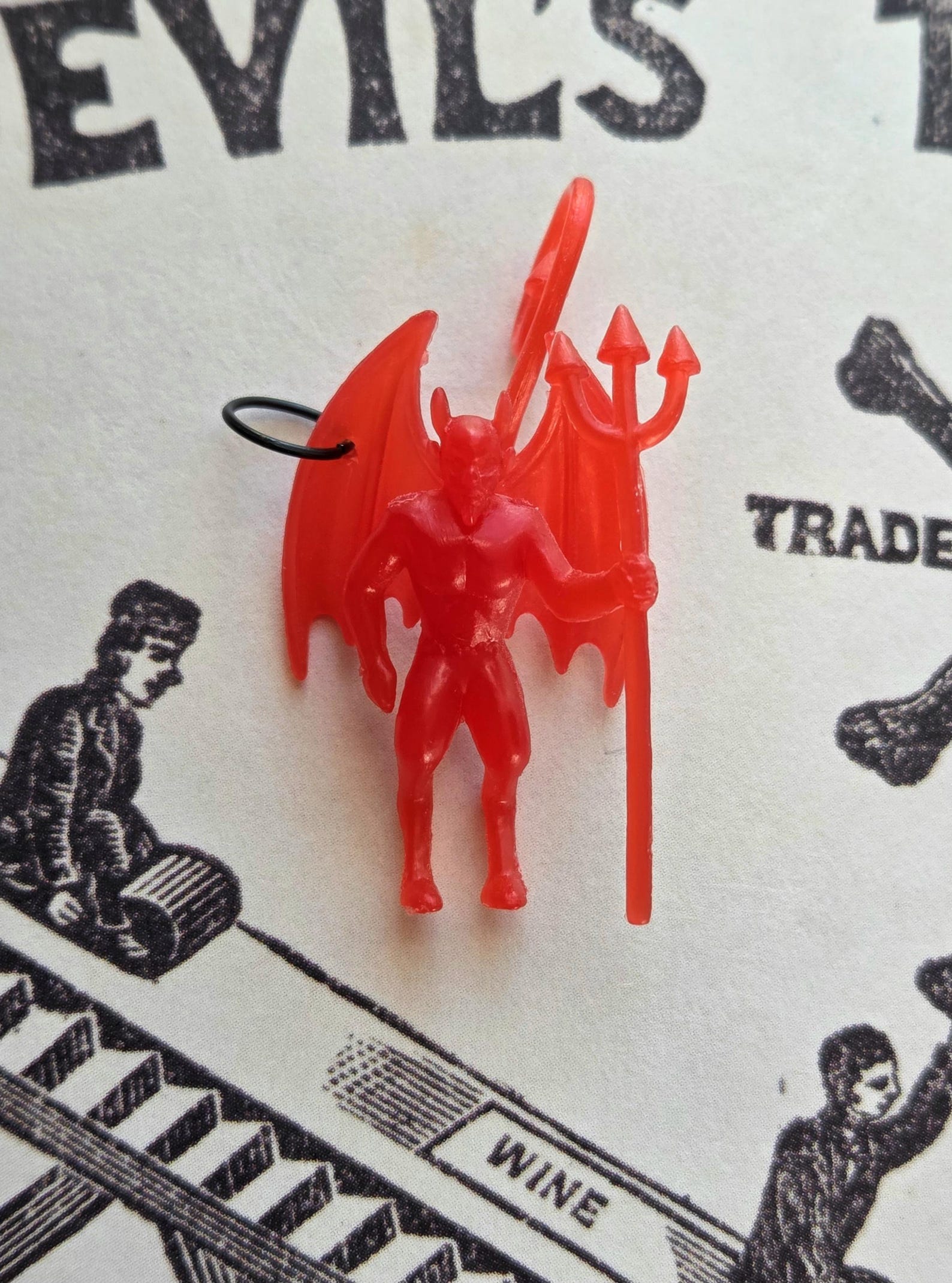 Vintage Plastic Red Devil Charm Cocktail Marker Accoutrements Mini ...