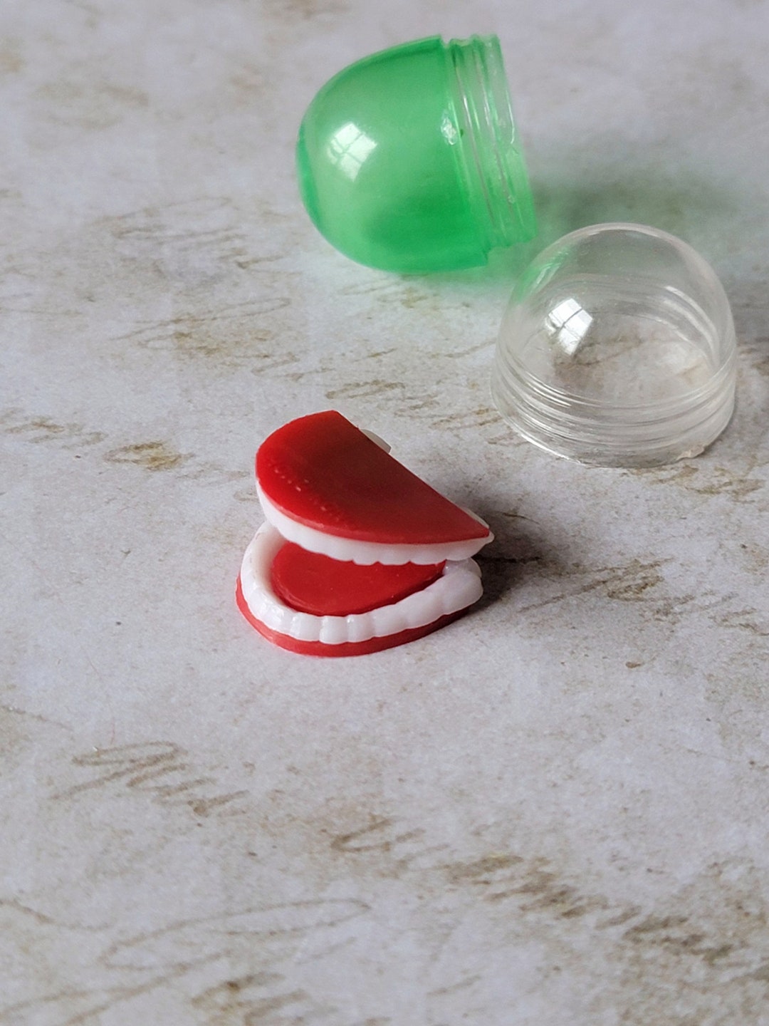 Vintage Miniature Plastic Teeth in Gumball Capsule - Etsy