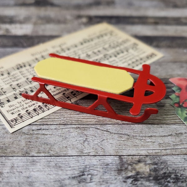 Red Metal Sled - Etsy