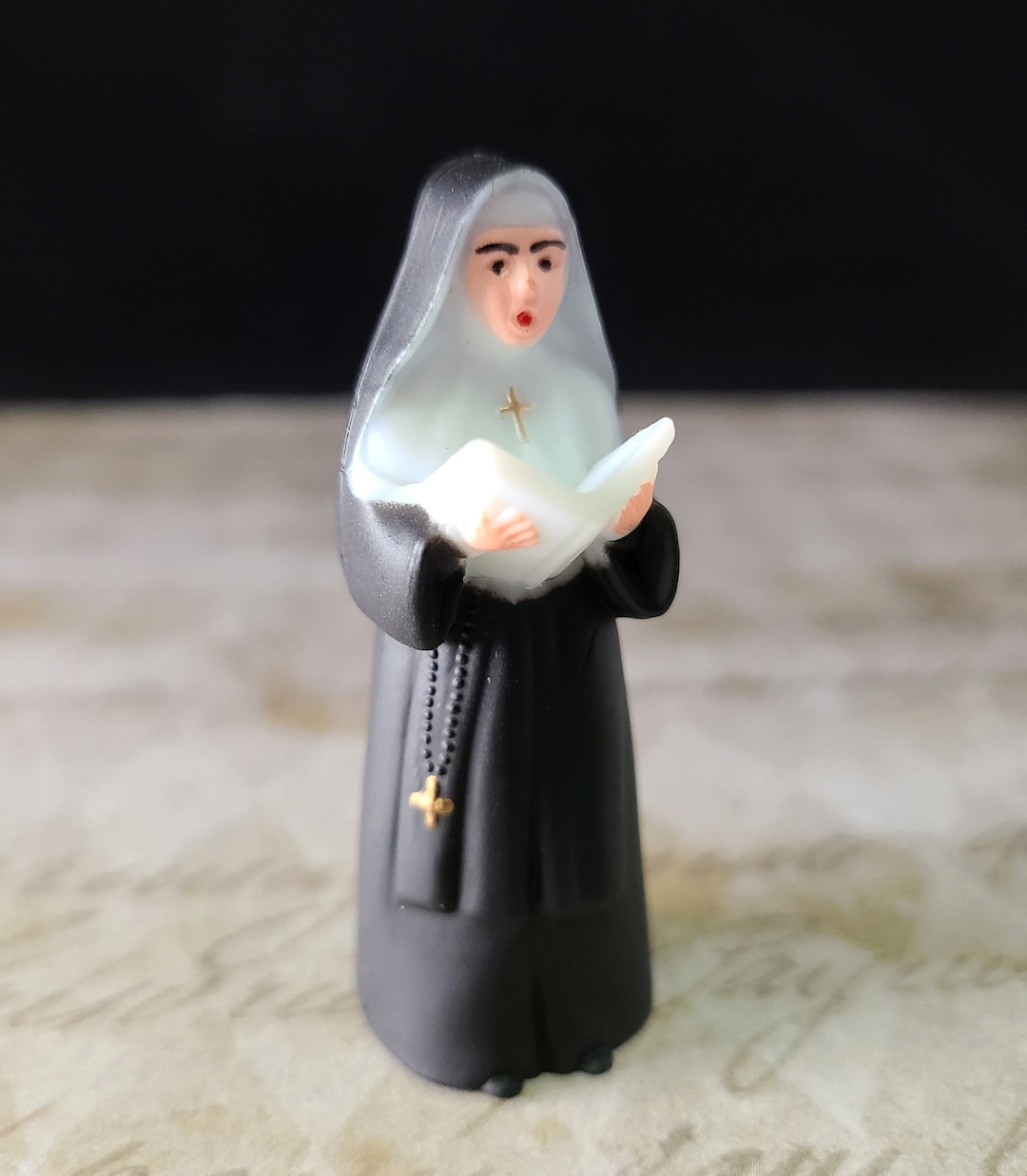 Vintage Miniature Nun Mini Plastic Sister Religious Figure Shrine ...