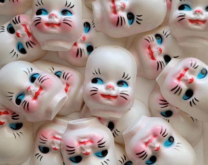 Ready to Ship: 3 Wide PLA Hard Beige Plastic Rushton Doll Sew-in Face ...