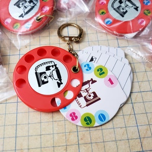 One Vintage Address Book Keychain (1pc) Rotary Phone Keyring Mini ...