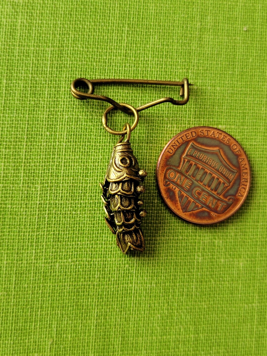 Vintage Antique Brass Articulated Fish Charm Pin Tiny Jointed Fish - Etsy