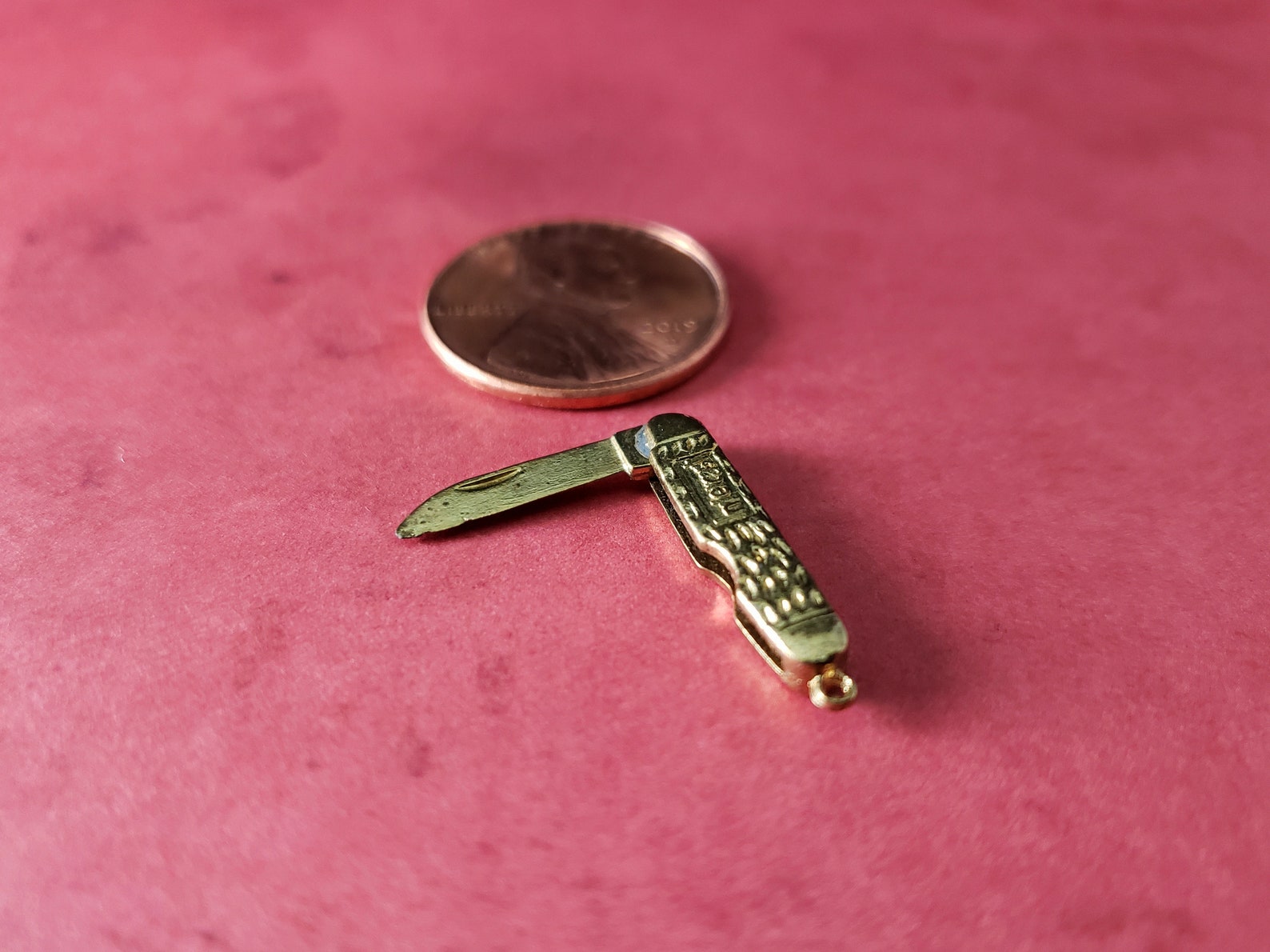 Vintage Miniature Pocket Knife Tiny Brass Folding Knife - Etsy