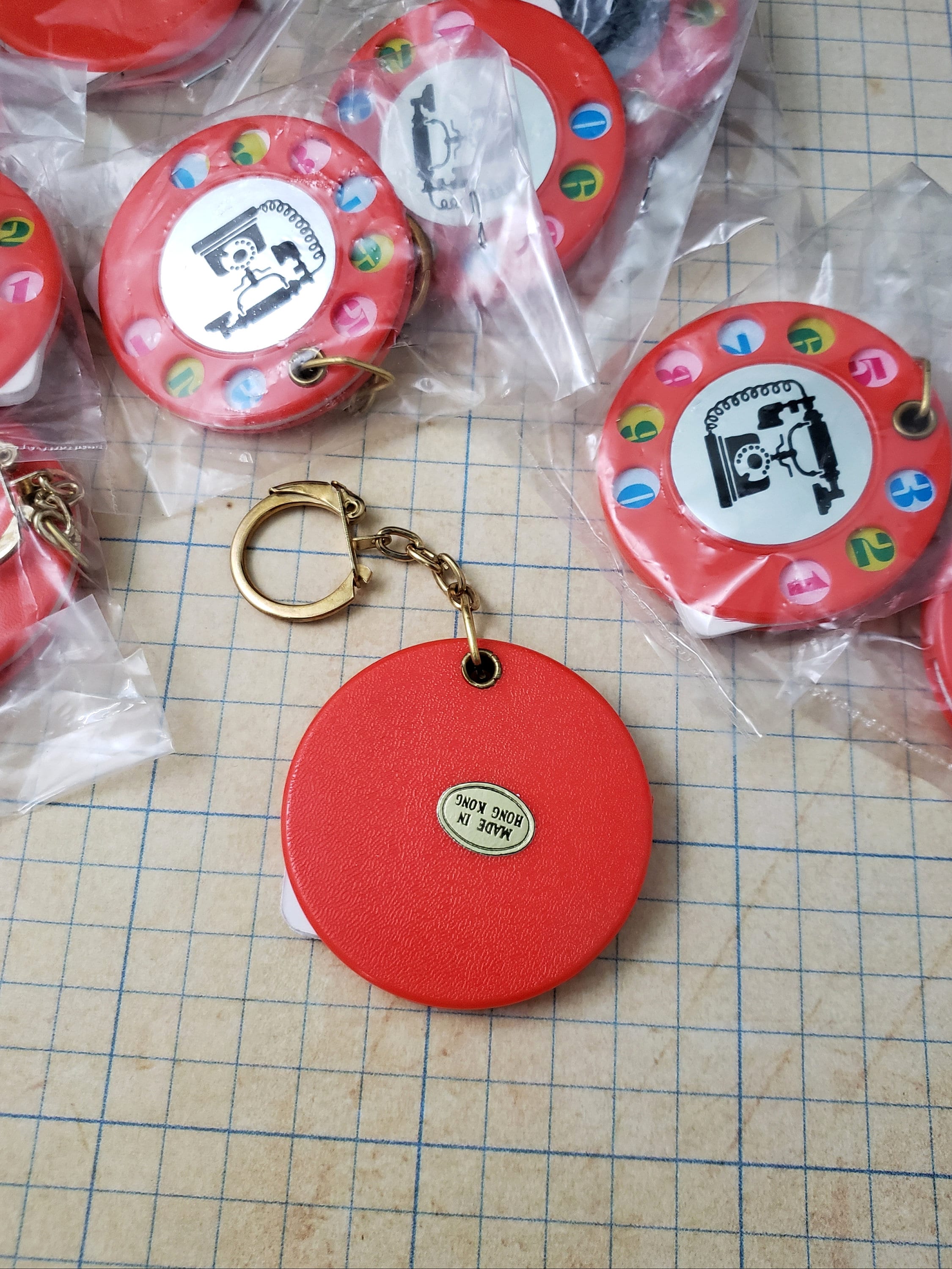 One Address Book Keychain (1pc) Vintage Rotary Phone Keyring Mini ...