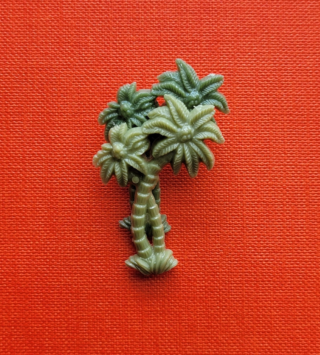 Vintage Plastic Palm Tree Pin Western Germany Green Double Tropical ...