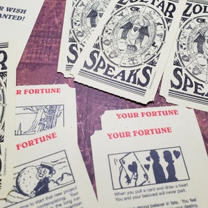 3 Zoltar Speaks Authentic Fortune Tickets Paper Fortunes Fortune Teller ...