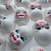 6 Vintage Rabbit Faces Plastic Bunny (6pcs) Kitsch Doll Parts White ...