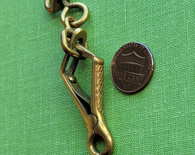 Vintage Brass Scissor Snap Clip Spring Clasp Strong Keychain Fob Swivel ...