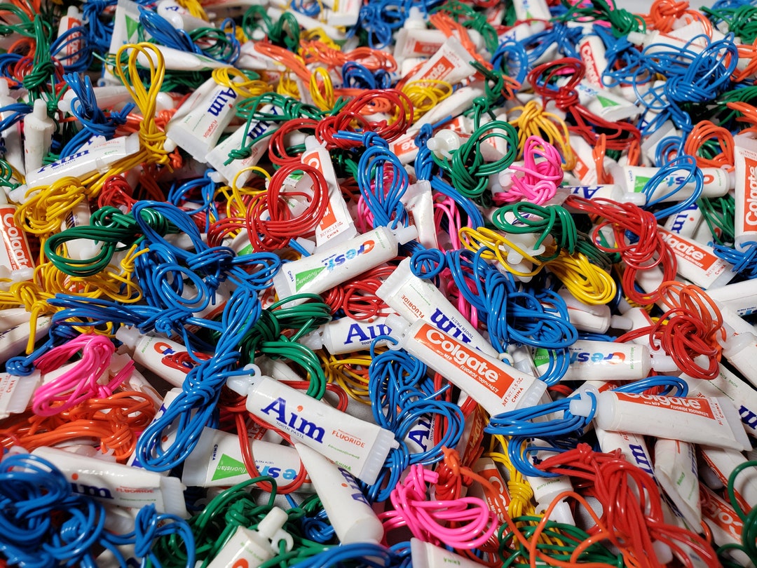 10 Vintage Plastic Toothpaste Charms Gumball Toy Necklaces - Etsy