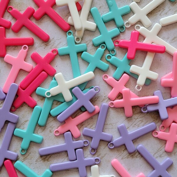 Plastic Cross Pendants - Etsy