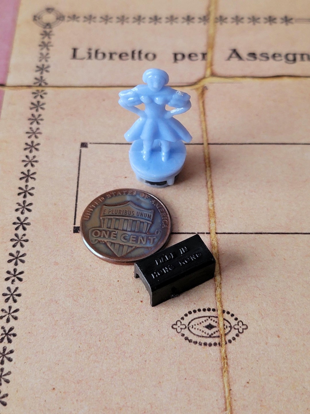 Tiny Vintage Magnetic Dancer Gumball Prize Miniature Plastic Spinning ...