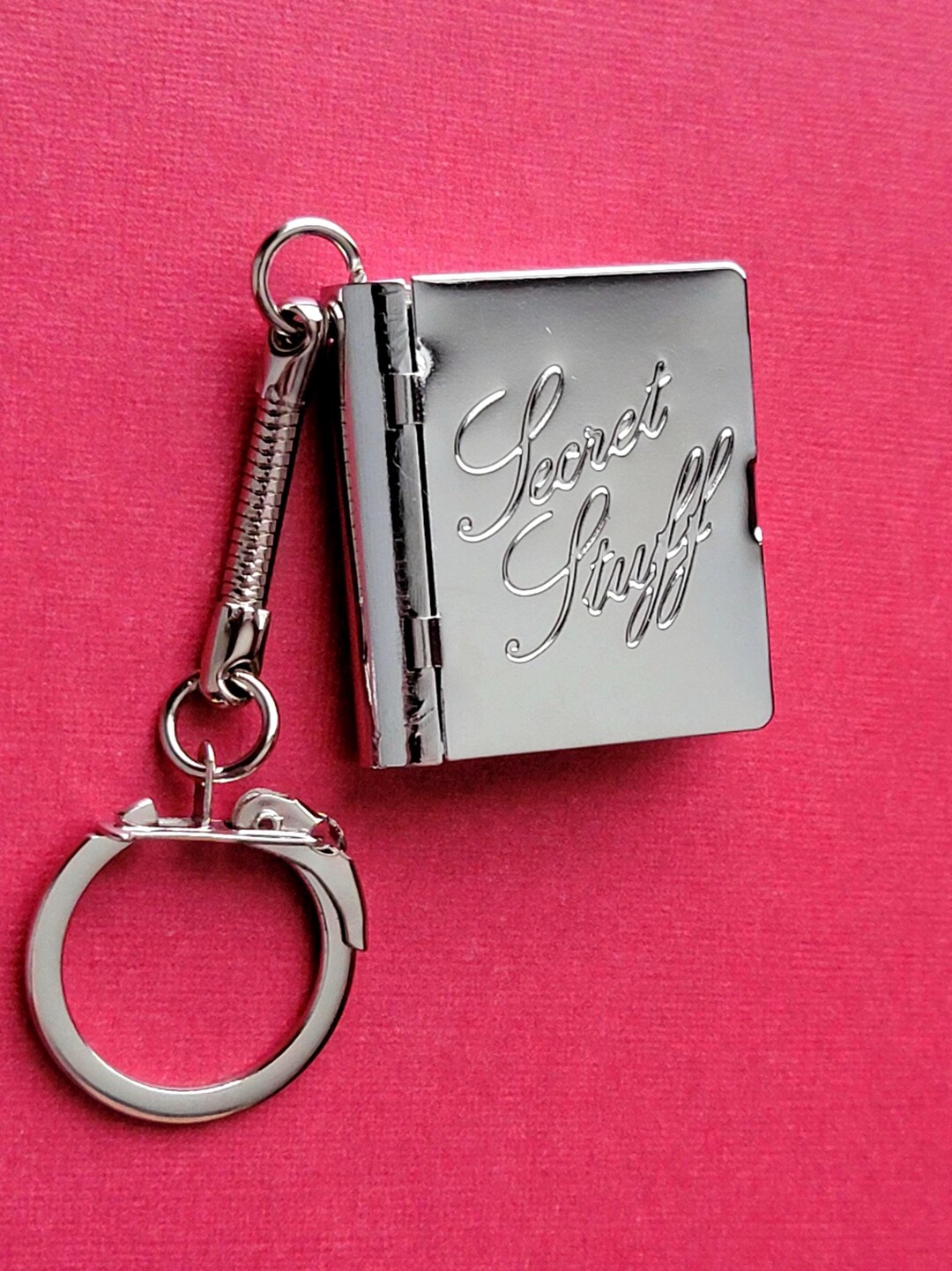 Secret Stuff Book Locket Keychain Steel Case Box Stash Locket ...