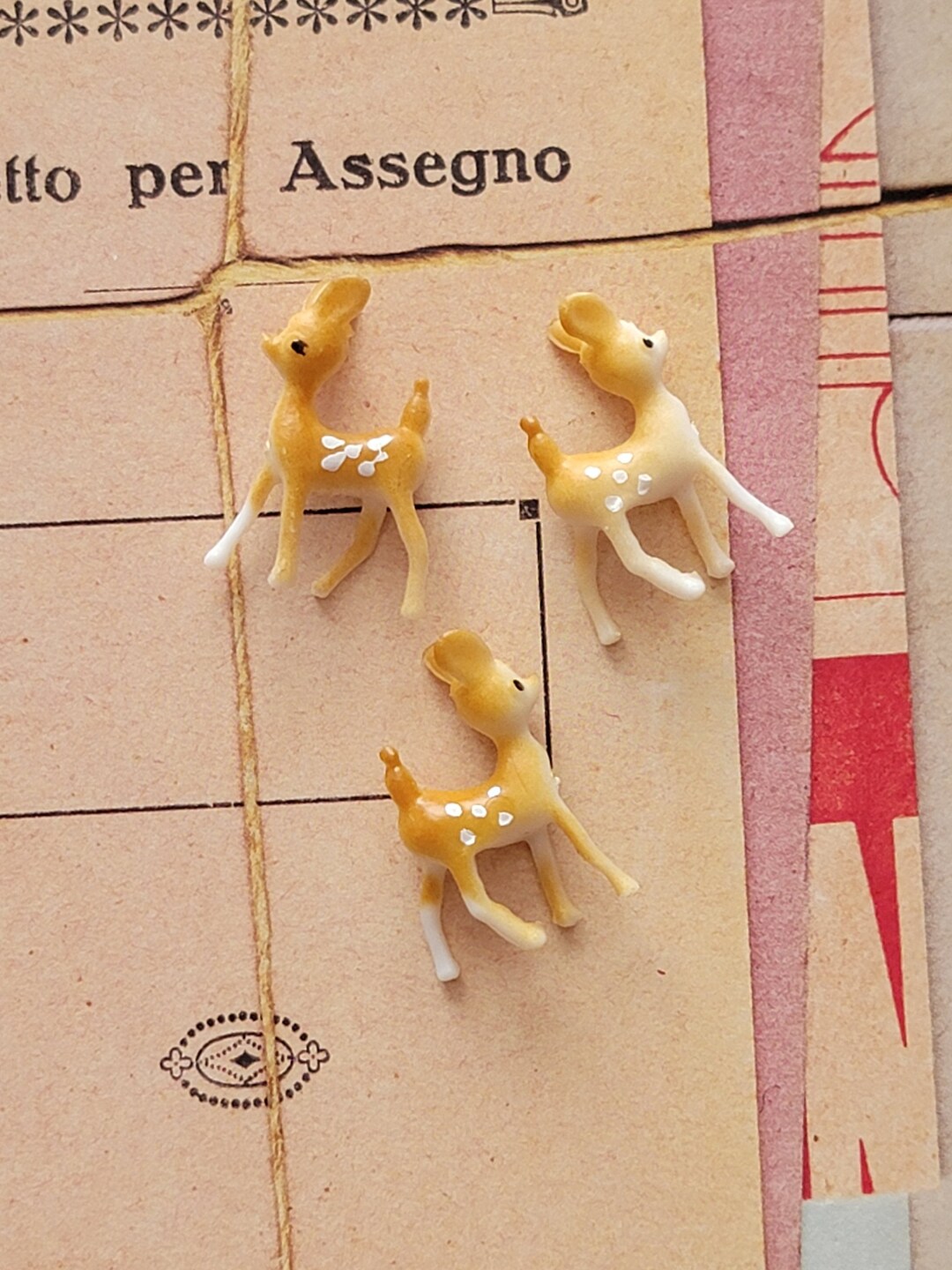 3 Vintage Miniature Plastic Deer 3pcs SSCO Fawns Baby Deer - Etsy