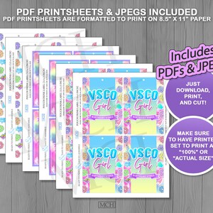 VSCO Girl Party Drink 6 Oz. Juice Pouch Wrapper Labels, Vscogirl ...