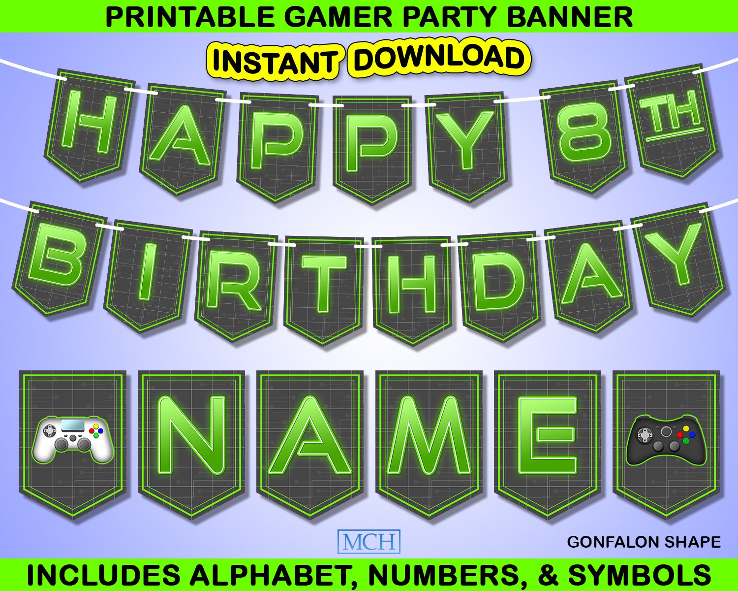 Gamer Party Banner Video Game Truck Game Party Backdrop - Etsy
