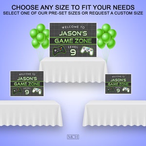 Gamer Party Backdrop Banner, Personalized Video Game on Game Party ...
