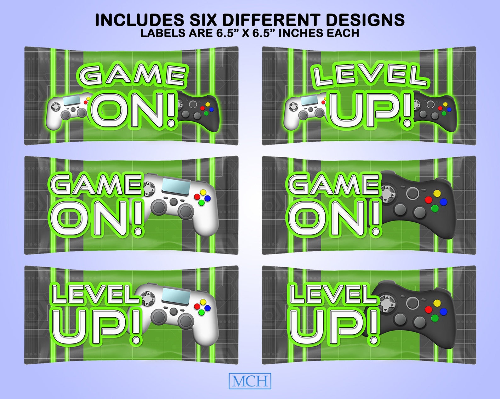 Gamer Party Candy Bag Wrapper Labels M&M Skittles Reeses Video Game ...