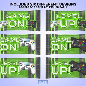 Gamer Party Candy Bag Wrapper Labels M&M Skittles Reeses Video Game ...