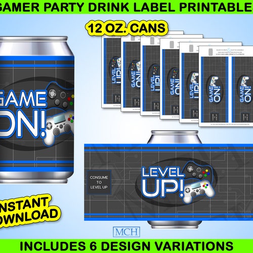 Gamer Party Chip Bag Wrapper Labels Video Game Party Gaming - Etsy