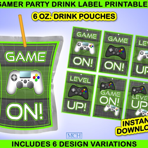 Gamer Party Candy Bar Wrapper Labels Video Game Party Gaming - Etsy