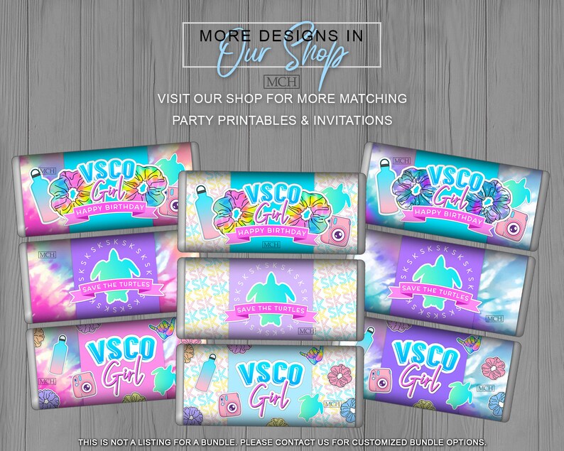 VSCO Girl Party Candy Bar Wrapper Labels, Vscogirl Birthday Vsco Party ...