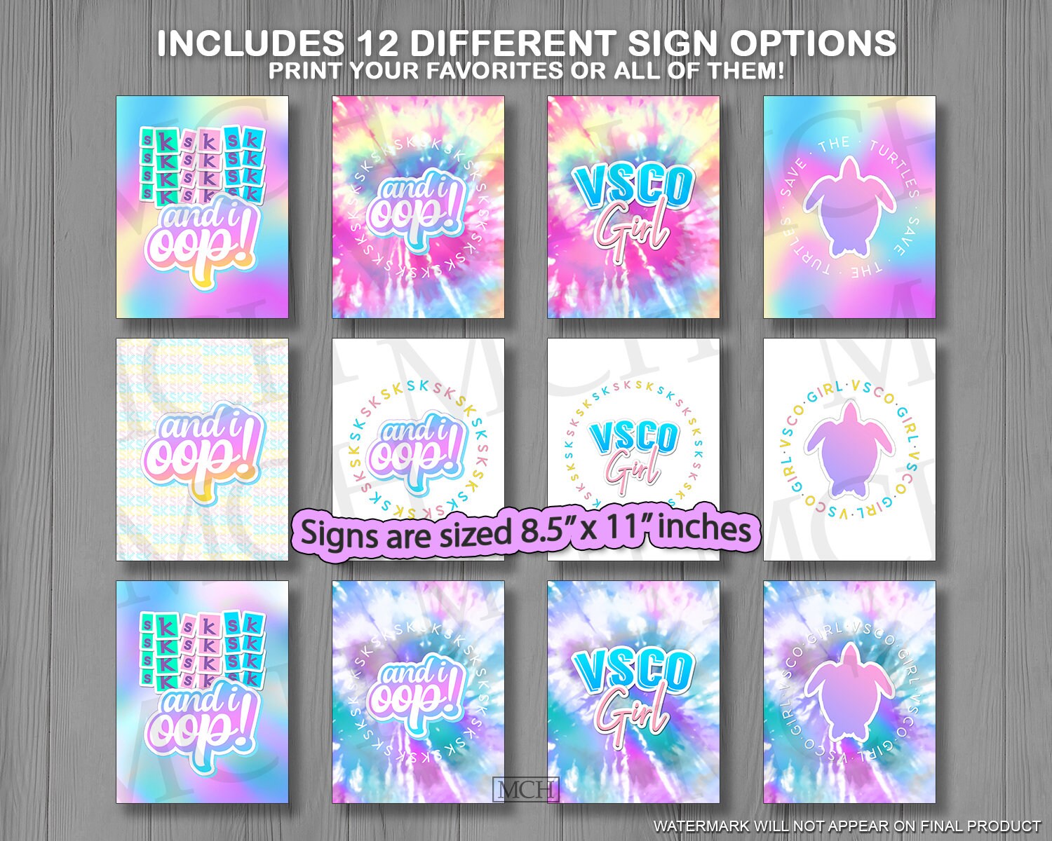 VSCO Girl Party Signs VscoGirl Birthday Vsco Party Table | Etsy
