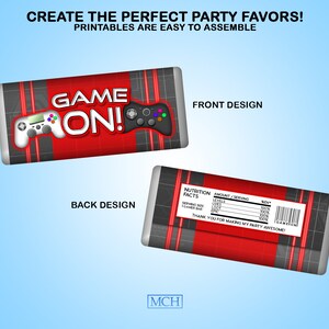 Gamer Party Candy Bar Wrapper Labels, Video Game Party Gaming Chocolate ...