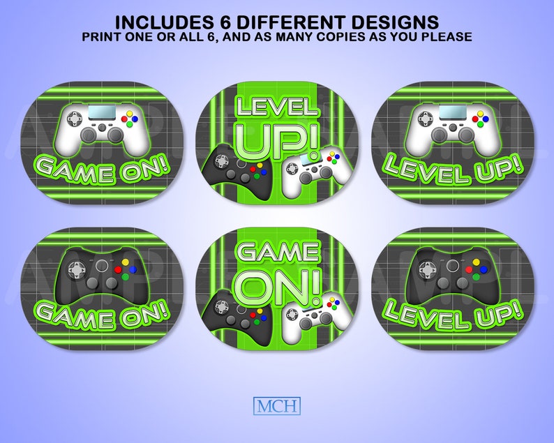 Gamer Party Chips 0.67 Oz Snack Stack Labels & Wrap Video Game Gaming ...