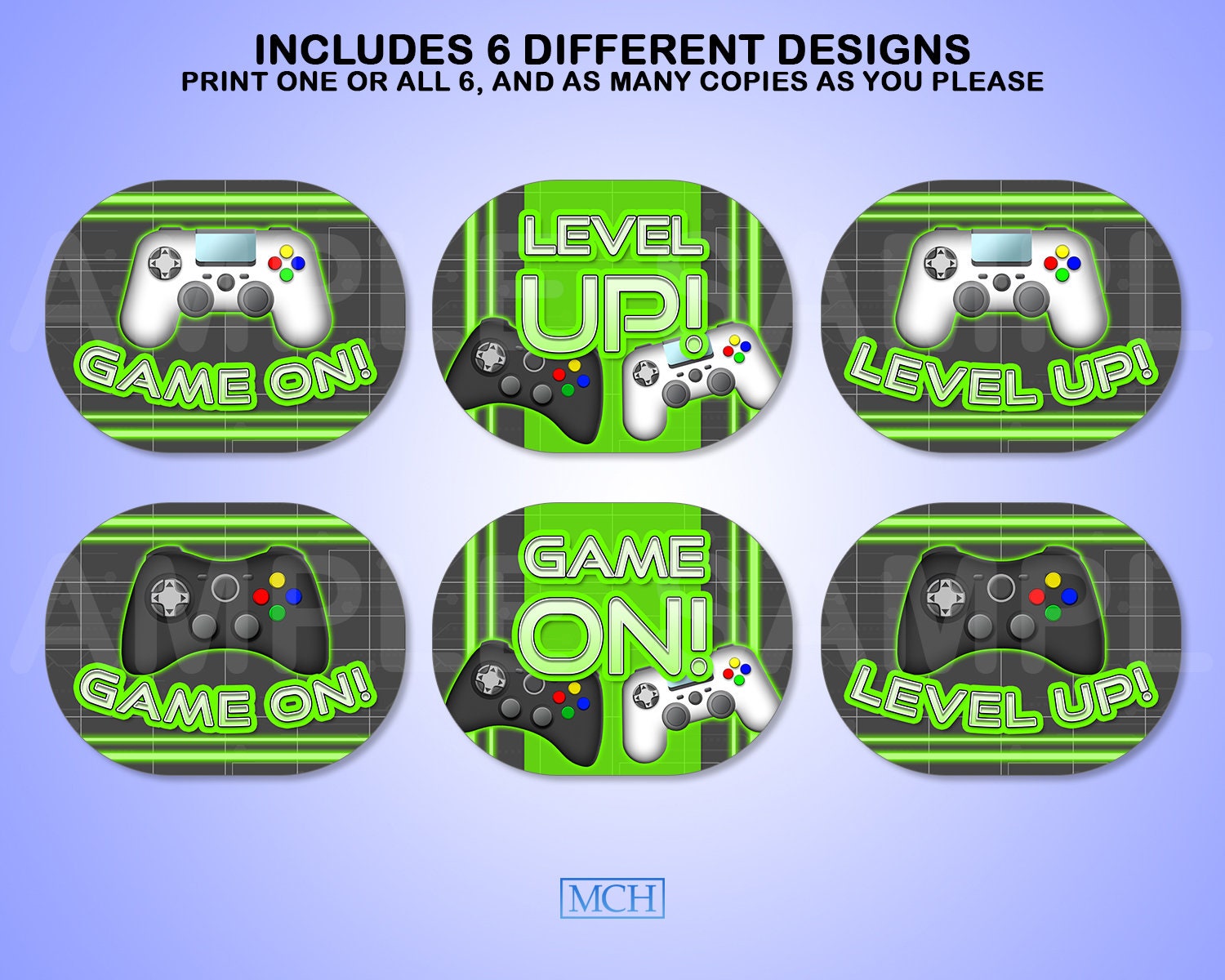 Gamer Party Chips 0.67 Oz Snack Stack Labels & Wrap Video Game Gaming ...