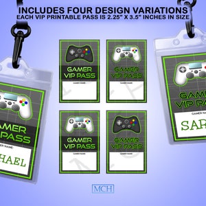 Gamer VIP Party Passes, V.I.P. Cards, Birthday Party Passes, Video Game ...