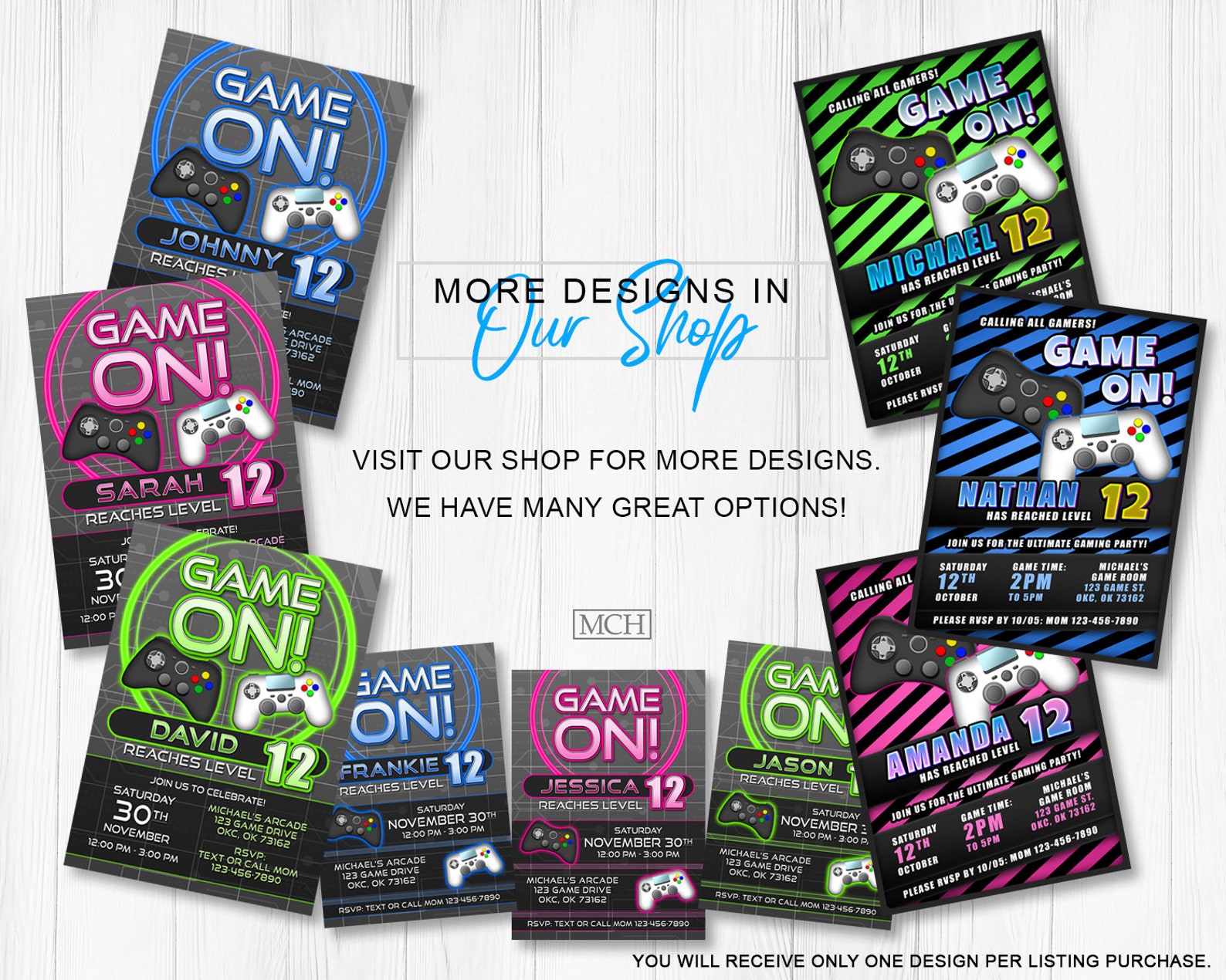 Gamer Party Invitation Video Personalized Game Party Gaming | Etsy