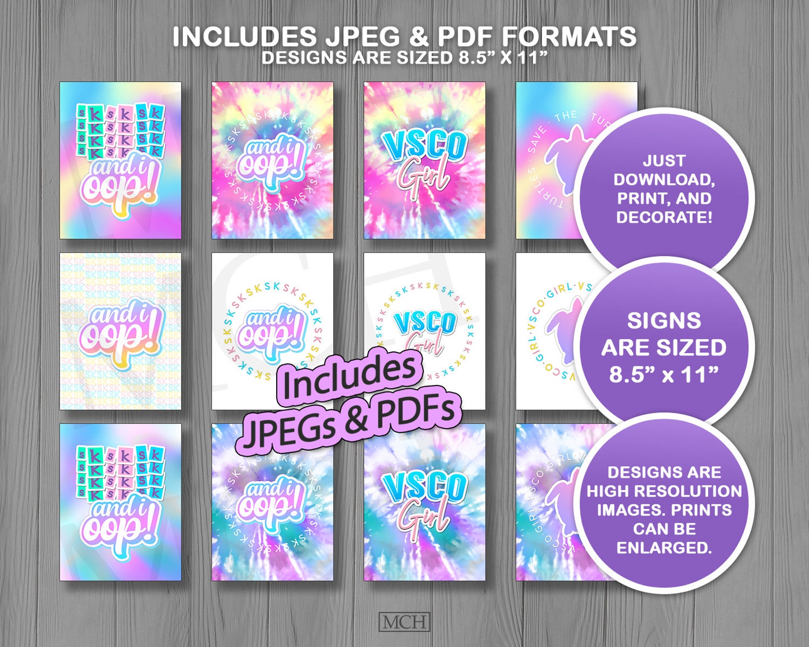 VSCO Girl Party Signs VscoGirl Birthday Vsco Party Table | Etsy