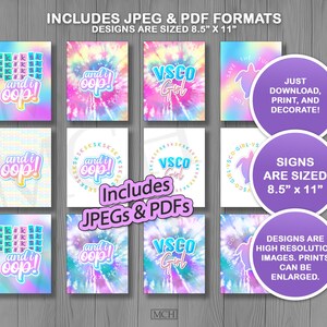 VSCO Girl Party Signs, Vscogirl Birthday Vsco Party Table Signs, Vsco ...