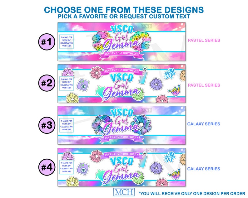 VSCO Girl Party Chips 1.3 Oz Snack Can Labels & Wrap Personalized ...