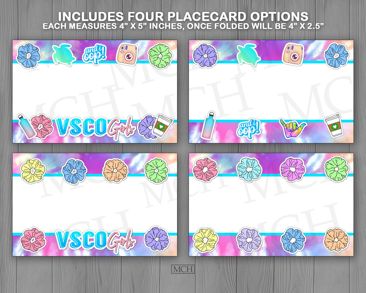 VSCO Girl Party Food Tent Labels Vscogirl Birthday Treat - Etsy