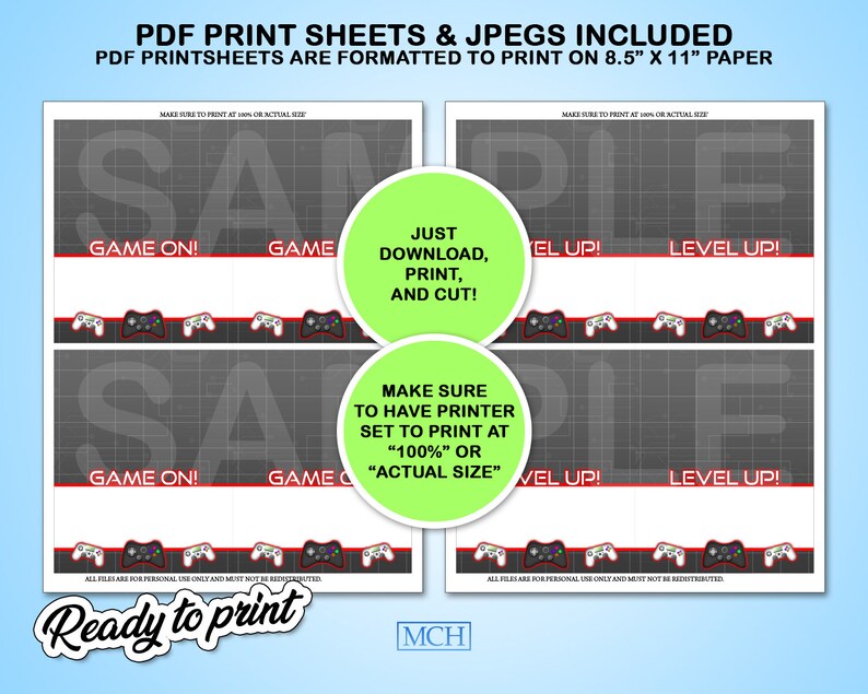 Gamer Party Food Tent Labels Video Game Party Gaming Birthday - Etsy