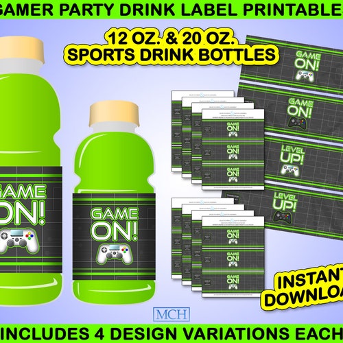 Gamer Party Candy Bar Wrapper Labels Video Game Party Gaming - Etsy