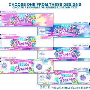 VSCO Girl Party Water Bottle Wrapper Labels Personalized Custom ...