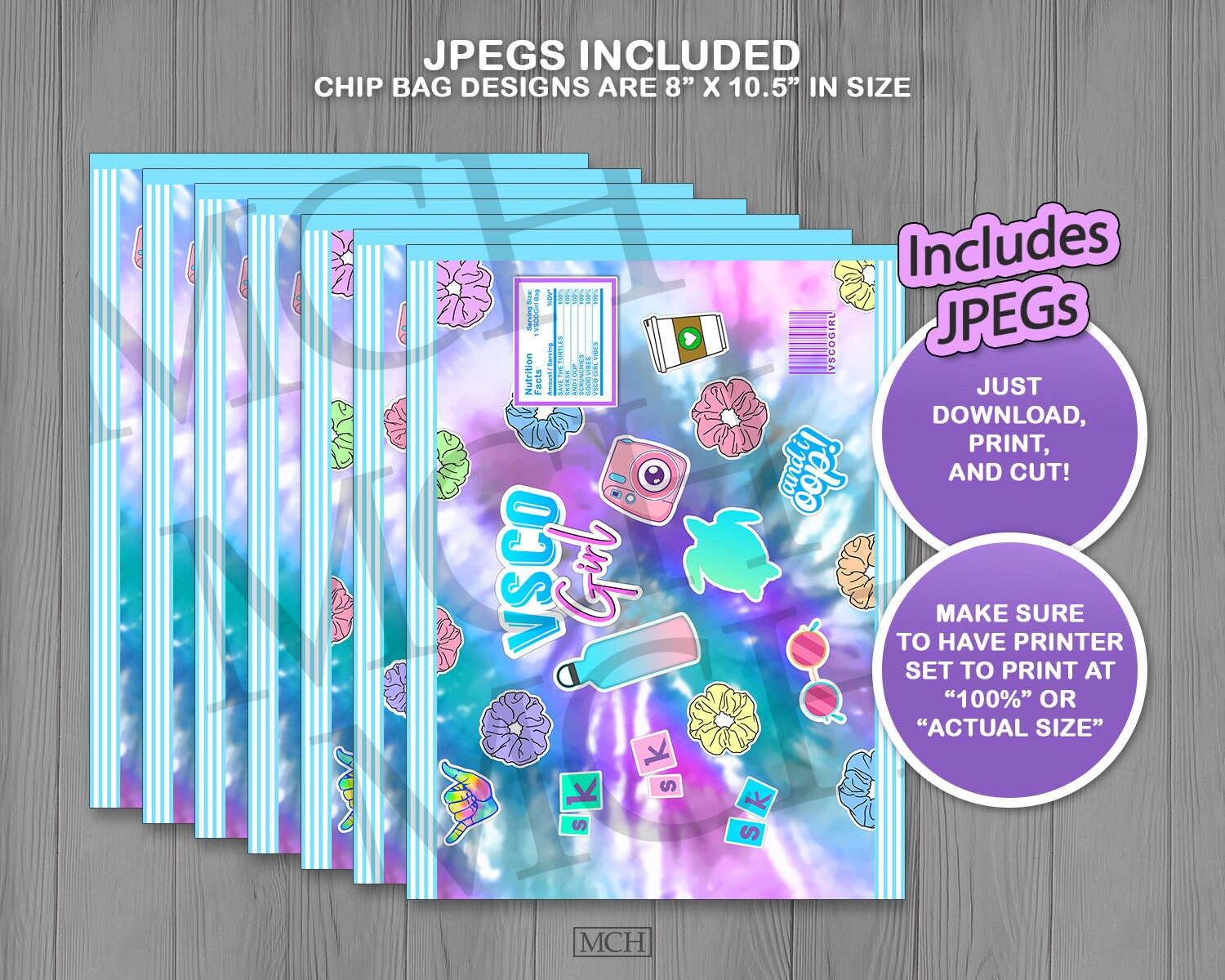 VSCO Girl Party Chip Bag Wrapper Labels, Vscogirl Birthday Vsco Party ...