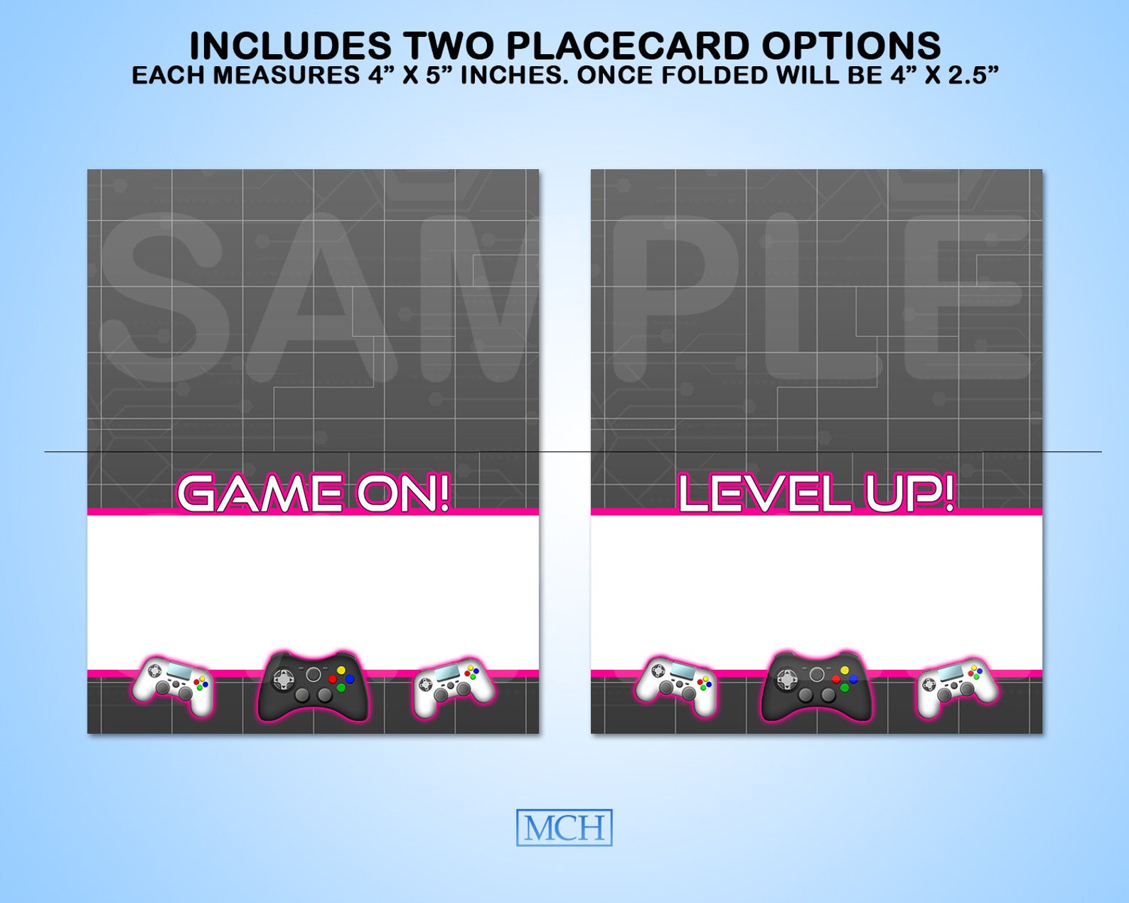 Gamer Party Food Tent Labels, Video Game Party Gaming Birthday ...